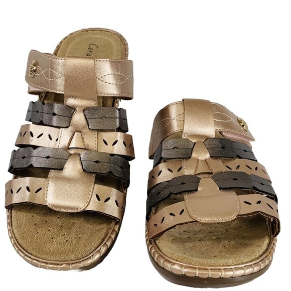 Coral Bay | Shoes | Coral Bay Jazlyn Slip On Sandals Size 9w Rose Gold ...
